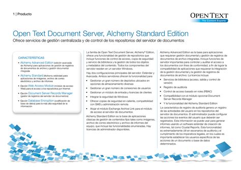 Open Text Document Server Alchemy Standard Edition