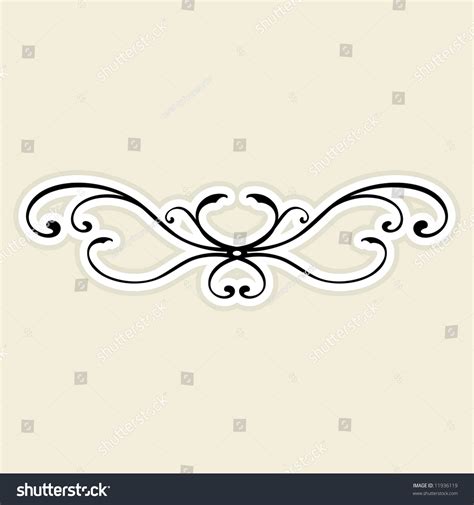 Fancy Scroll Element Stock Vector Royalty Free 11936119