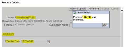 Creating A Parameterized Ess Job In Oracle Hcm Cloud Application