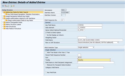 Define Single Key Fields Sap Tutorials