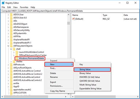 How To Addremove Permanently Delete Option To Context Menu Minitool