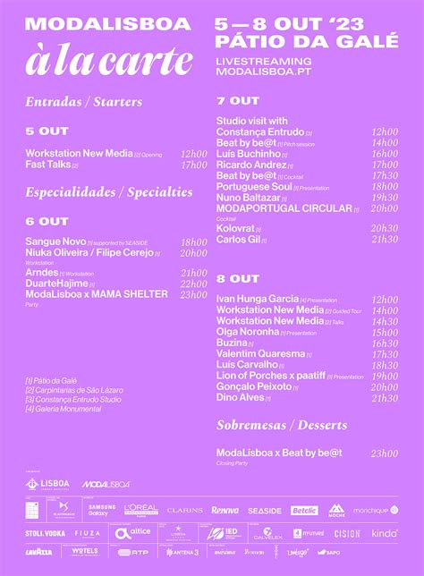 modalisboa À la carte program modalisboa