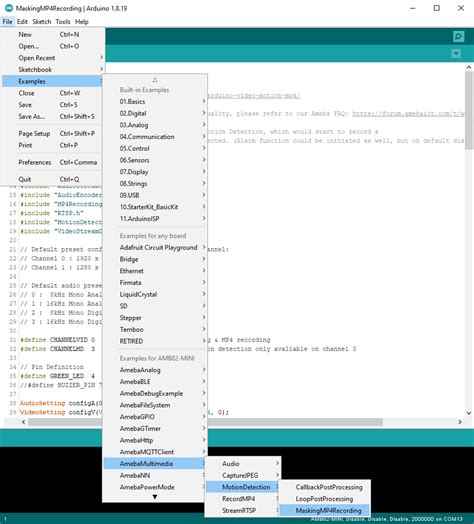 multimedia motion detection masking with mp4 recording realtek iot wi fi mcu solutions