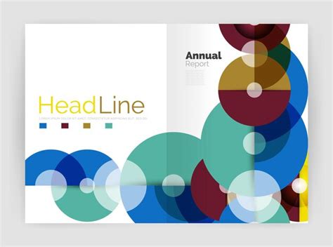 Premium Vector Abstract Circles Annual Report Covers