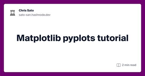Matplotlib Pyplot Tutorial