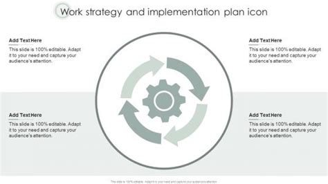 Work Strategy And Implementation Plan Icon Ppt Presentation