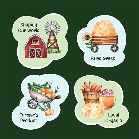 농장 템플릿 디자인 무료 벡터