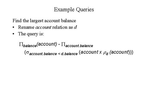 Relational Algebra Lecture 4 Relational Algebra Relational Algebra