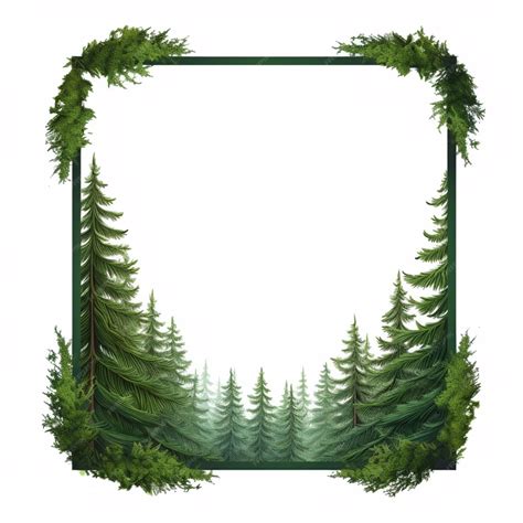 Premium Photo Beautiful Realistic Rectangular Pine Tree Frame Vector Image Ai Generated Art