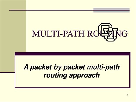 A Packet By Packet Multi Path Routing Approach Ppt Download