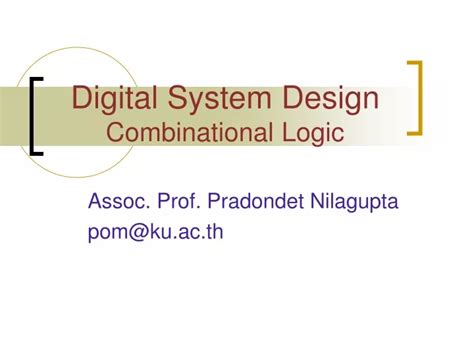 PPT Digital System Design Combinational Logic PowerPoint Presentation ID