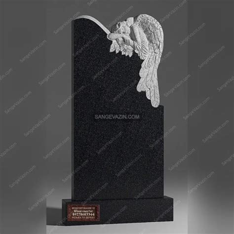 ایده سنگ قبر با طرح فرشته طراحی سنگ قبر سنگ وزین
