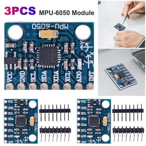 Módulo Mpu 6050 Giroscopio Aceleración Tres Ejes 6dof Gy 521 3 5 V Walmart En Línea