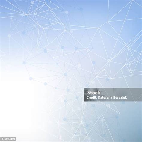 기하학적 추상 배경 연결된 라인 및 점입니다 디자인에 대 한 과학적인 개념입니다 벡터 일러스트 레이 션 0명에 대한 스톡 벡터 아트 및 기타 이미지 Istock