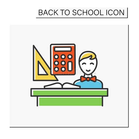 校童色图标 向量例证 插画 包括有 教育 概念 算术 子项 计数 艺术 数学 徽标 计算 253149960