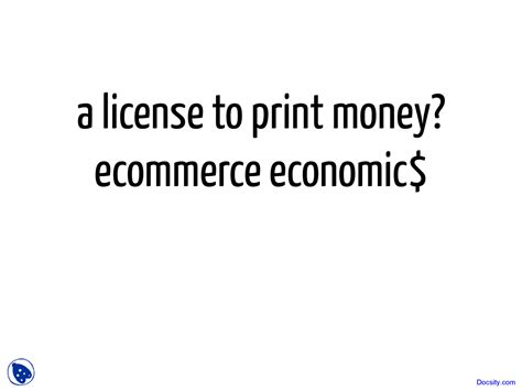 Ecommerce Economic E Commerce Lecture Slides Slides Fundamentals