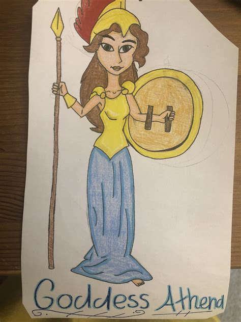 My Drawing Of Goddess Athena Scrolller