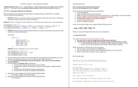 Solved Cop 3014 Program 5 Area And Perimeter Calculator