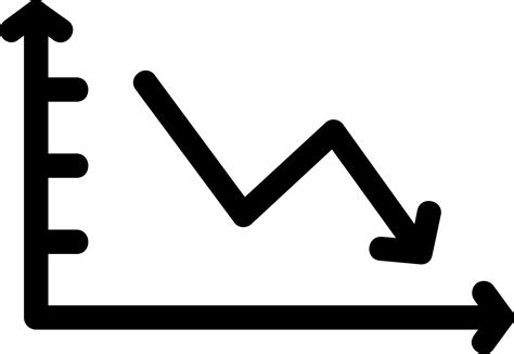 Declining Line Graph Line Icon 8735184 Vector Art At Vecteezy