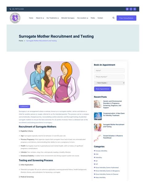 Surrogate Mother Recruitment And Testing Pdf