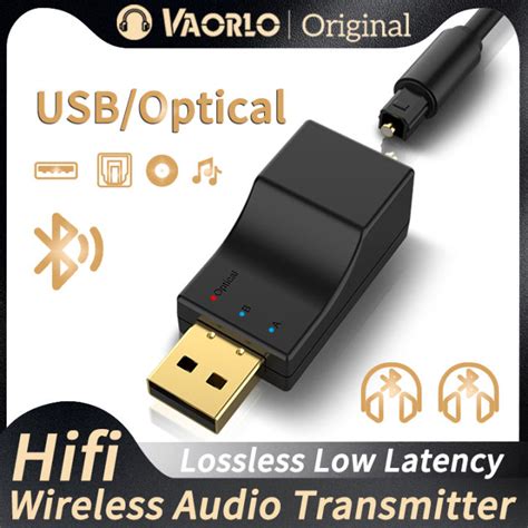 Vaorlo Usb Optical Fiber Bluetooth Audio Transmitter Low Latency Hifi
