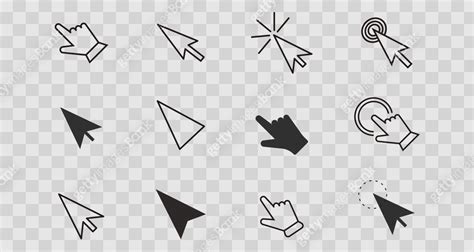 click here line frame interface bar with cursor arrow or hand ui