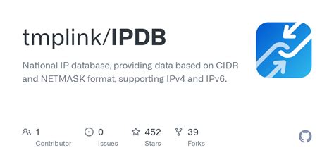 Github Tmplinkipdb National Ip Database Providing Data Based On