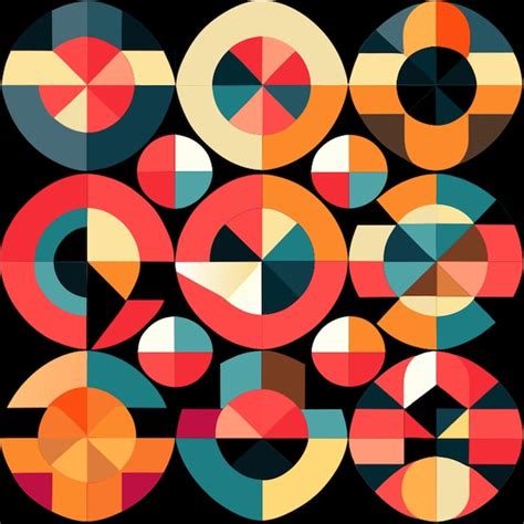 Premium Vector Rhythmic Geometric Shapes Vector Illustration