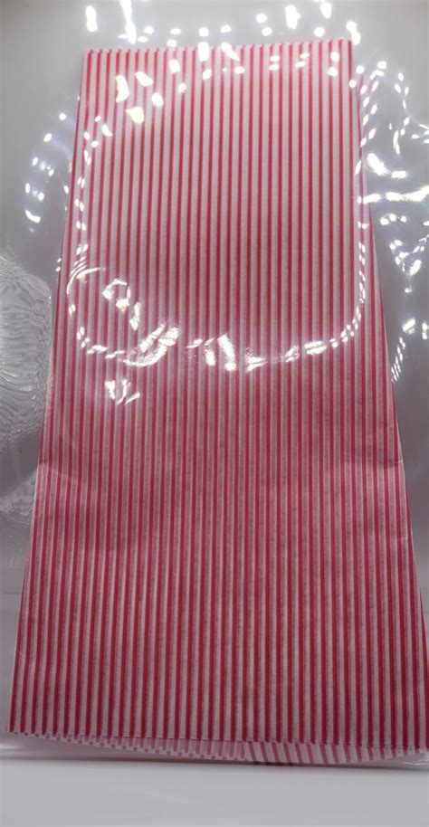 Patterned Wax Paper Red Stripped 3pcs Cake Decor And Baking Supplies