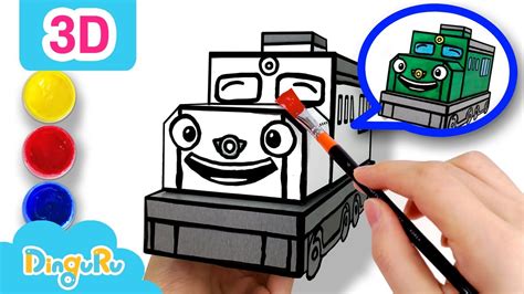 띠띠뽀 띠띠뽀 L 3d L 디젤 만들기 L 페이퍼토이⎢딩구루 Dinguru Youtube