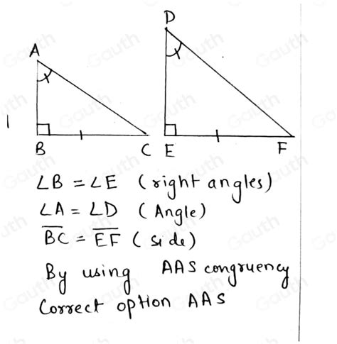 solved triangles abc and def have the following which congruence