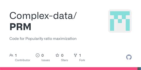 GitHub Complex Data PRM Code For Popularity Ratio Maximization