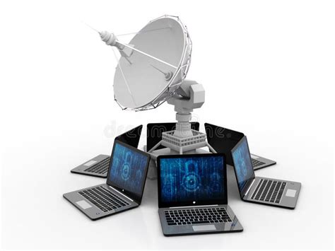 Global Computer Network Internet Communication 3d Render Stock Illustration Illustration Of