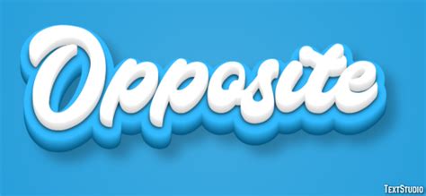 Opposite Text Effect And Logo Design Word