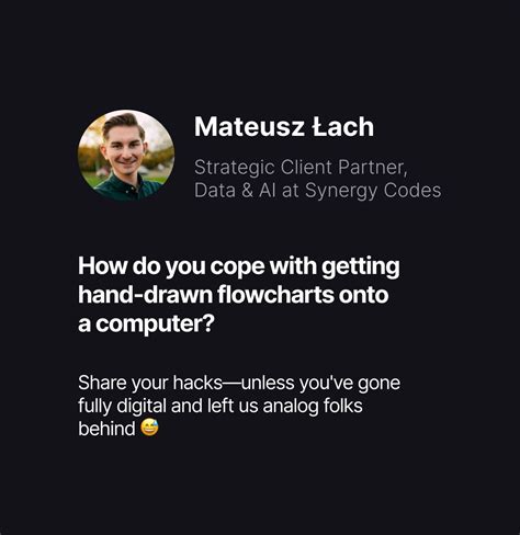 mateusz Łach on linkedin flowcharts digitalflowchart datavisualization
