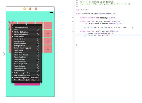 Swift Ibactions Action Scope In Making A Calculator App Stack Overflow