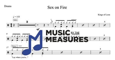 Sex On Fire Drums Music By The Measures