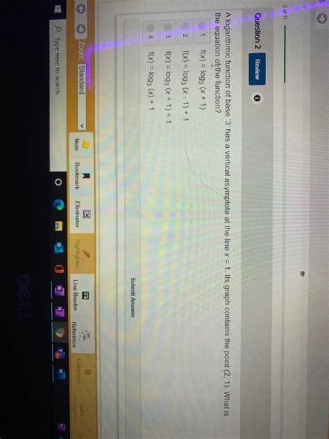 Answered Question Review A Logarithmic Bartleby