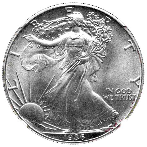 USA 1 Silver Eagle 1986 NGC MS 691986年美国鹰洋自由女神1元 Trigo2023年10月吉隆坡