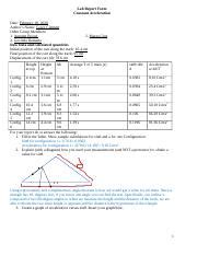 Corey Lab Report Physics 5 Docx Lab Report Form Constant Acceleration Date February 19 2020