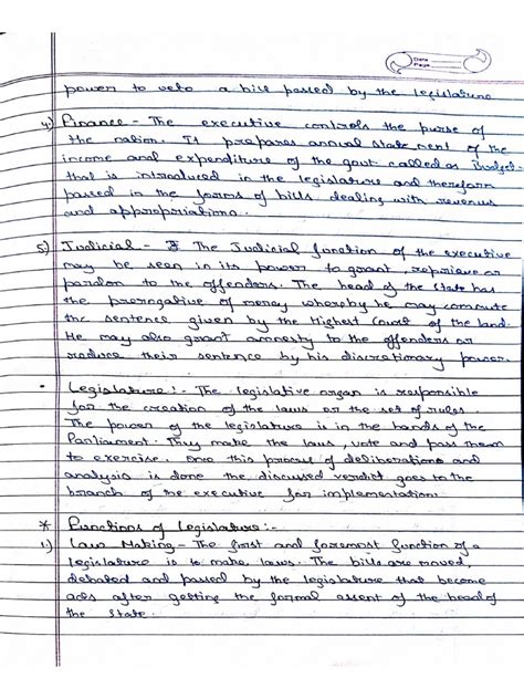 Legislature Judiciary Theory Of Separation Of Power Pdf