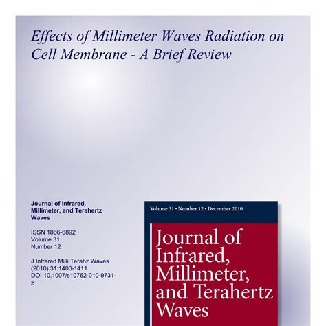 Effects Of Millimeter Waves Radiation On Pdf Docdroid