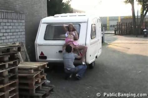 STREET SEX Couple Behing Trailer PART Sandy Love