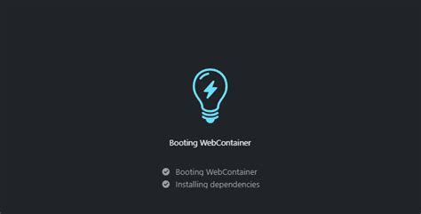 Github Sandbox Stuck On Booting Web Container Issue Stackblitz Webcontainer Core GitHub