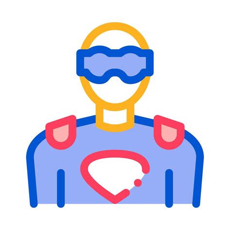 Super Hero Man Icon Vector Outline Illustration 17430261 Vector Art At