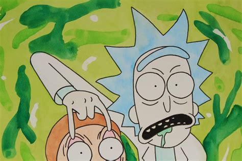 Rick And Morty Open Your Eyes Watercolor Poster Etsy