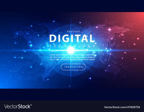 Abstract Digital Data Map Technology Futuristic Ai
