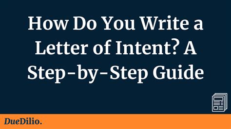 How Do You Write A Letter Of Intent A Step By Step Guide