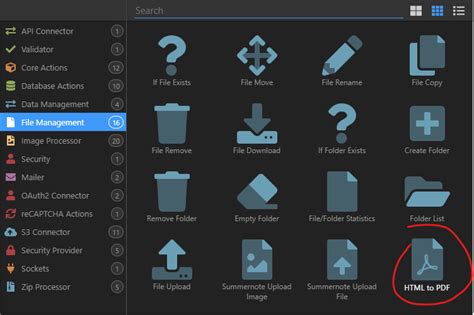 Html To Pdf Action Nodejs And Php Open Source Wappler Extensions