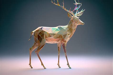 Premium Photo Dear With Iridescent Prism Texture And Intricate